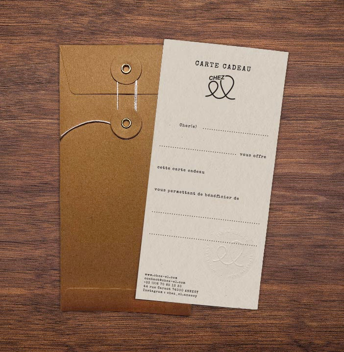 Recevoir un bon par courrier – Chez-el